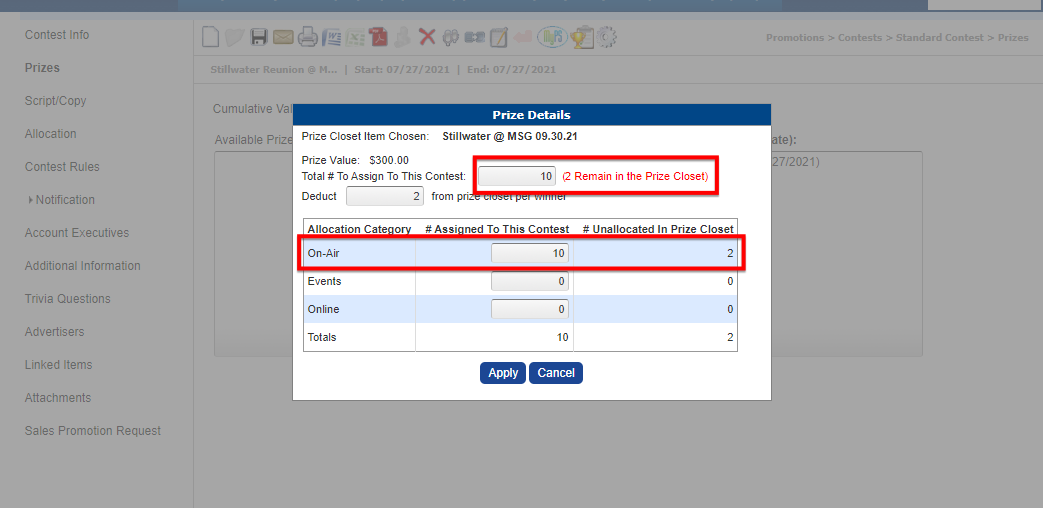 How to Forfeit and Reallocate a Prize